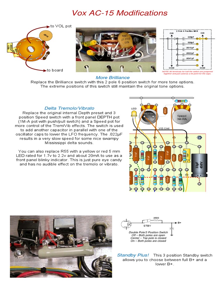 Vox AC15 Mods | Download Free PDF | Switch | Electricity