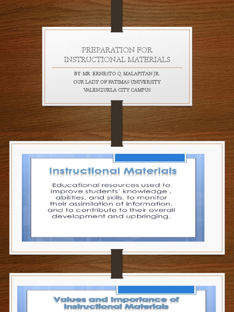Preparation For Instructional Materials | PDF