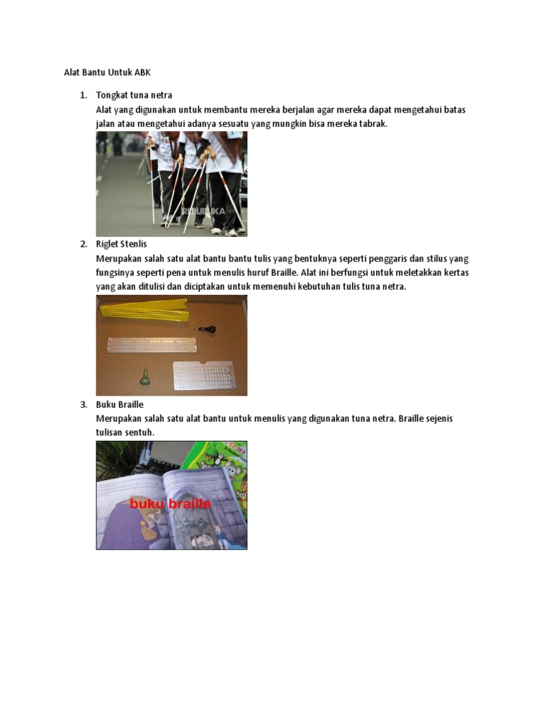 Alat Bantu Untuk ABK | PDF