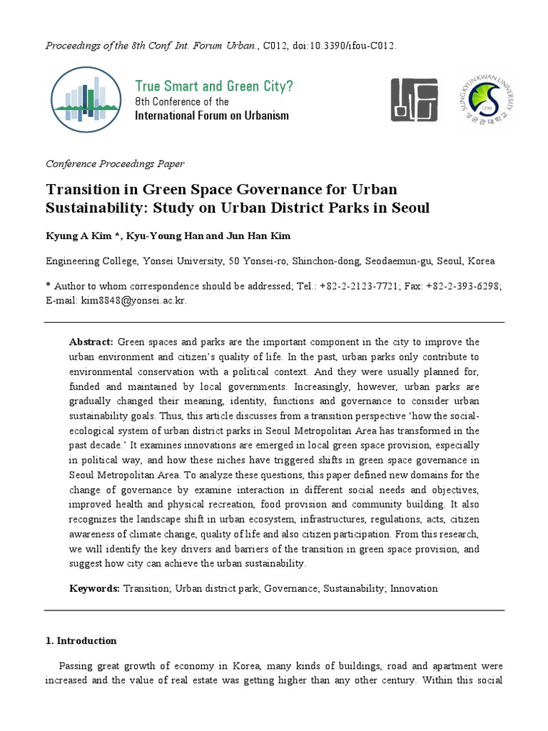 True Smart and Green City? | PDF | Parks | Sustainability