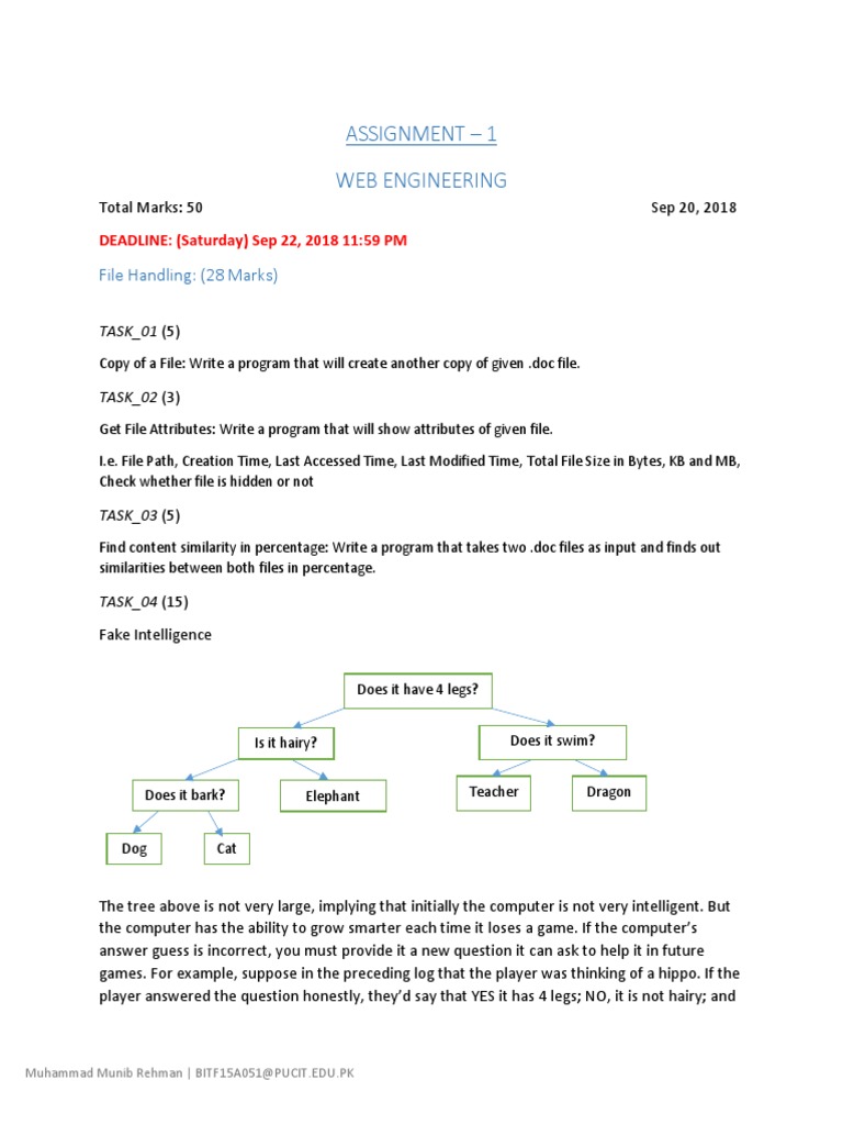 Assignment - 1 Web Engineering: File Handling: (28 Marks) | PDF ...