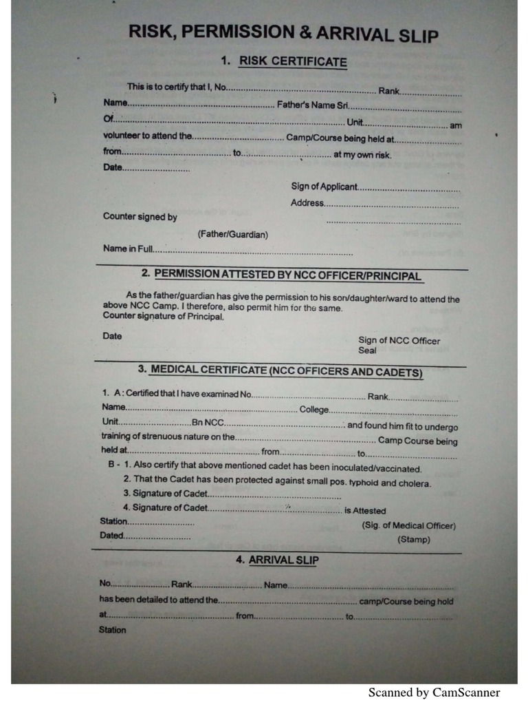 Risk Certificate in NCC | PDF