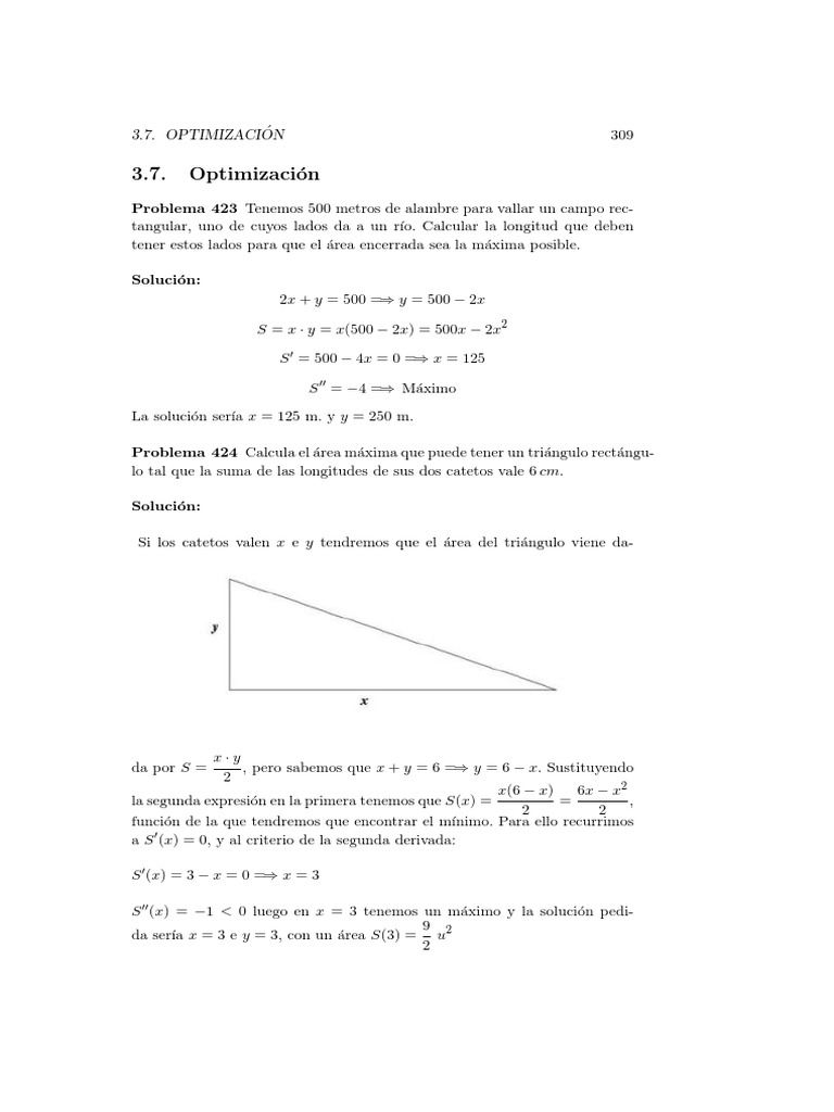 Problemas de Optimizacion Resueltos | PDF | Triángulo | Optimización Matemática