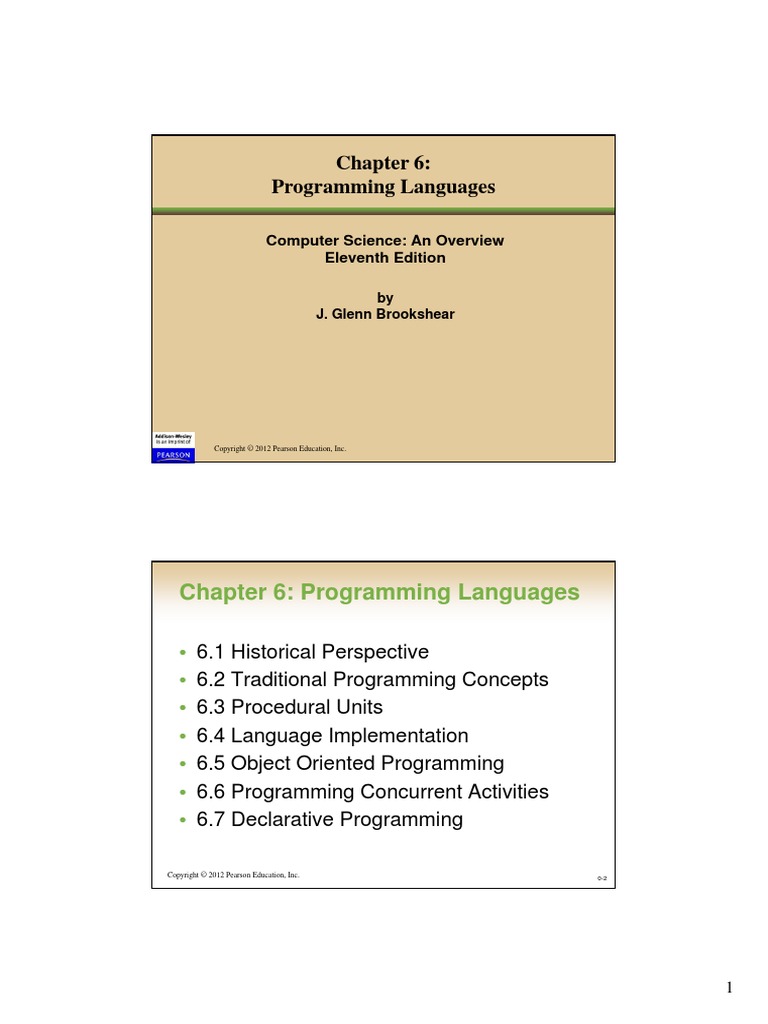 Presentacion Capitulo 6 (Lenguajes de Programacion) | PDF | Subroutine | Method (Computer ...