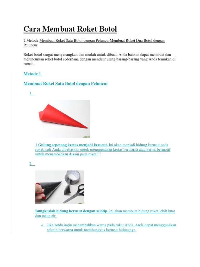 Cara Membuat Roket Botol | PDF
