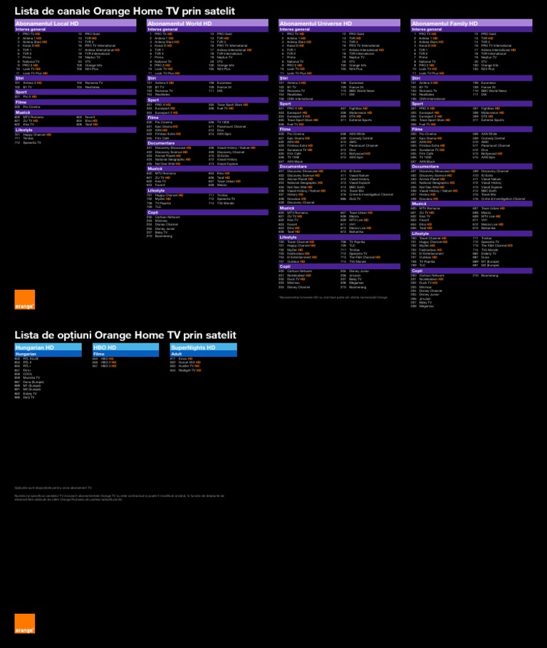 Lista Canale ORANGE PDF | PDF
