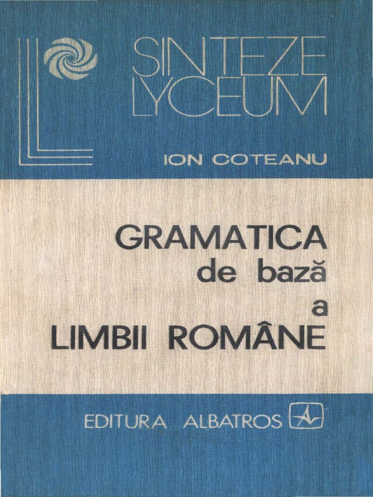 Gramatica Limbii Romane PDF | PDF