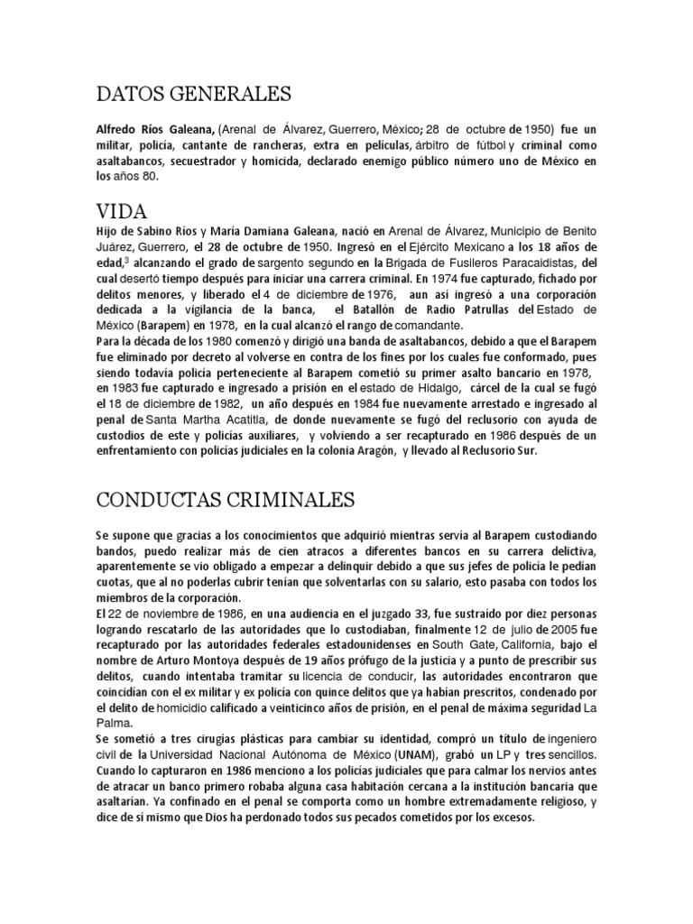 Caso Alfredo Rios Galeana | PDF | Prisión | México