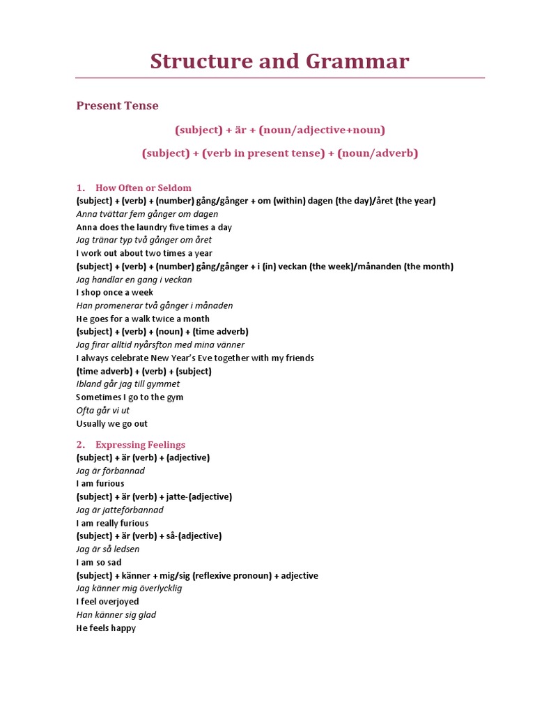 Structure and Grammar | PDF