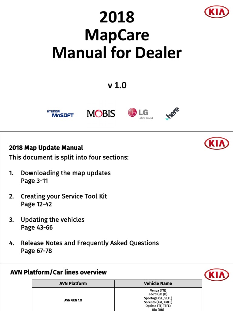 2018 MapUpdate Manual Kia | PDF