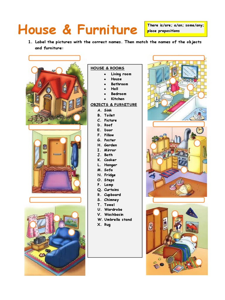 House and Furniture - Vocabulary | PDF | Home | Architectural Elements