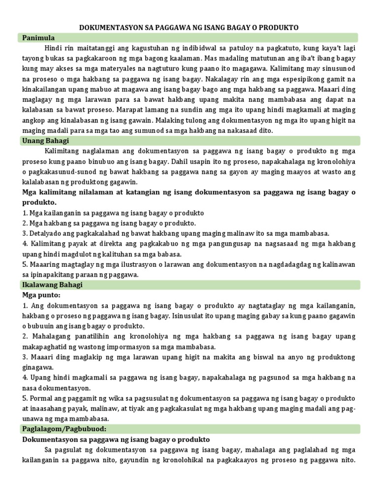 G2 - DOKUMENTASYON SA PAGGAWA NG ISANG BAGAY O PRODUKTO.docx