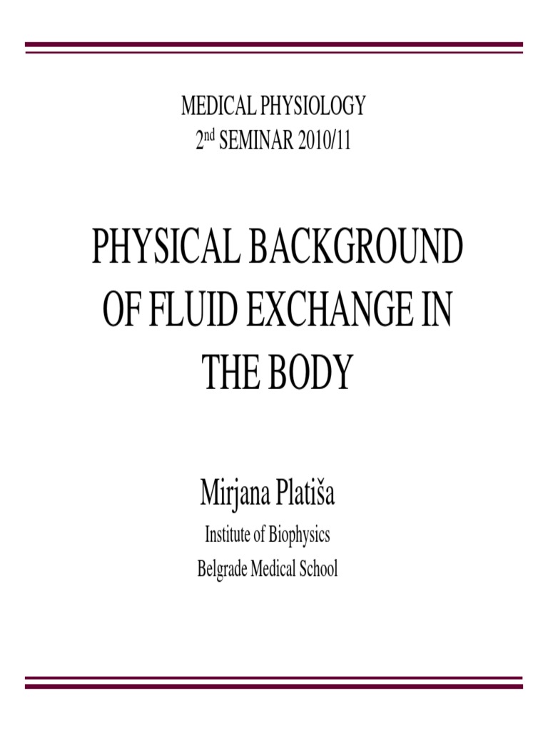 Physical Background | PDF | Diffusion | Osmosis