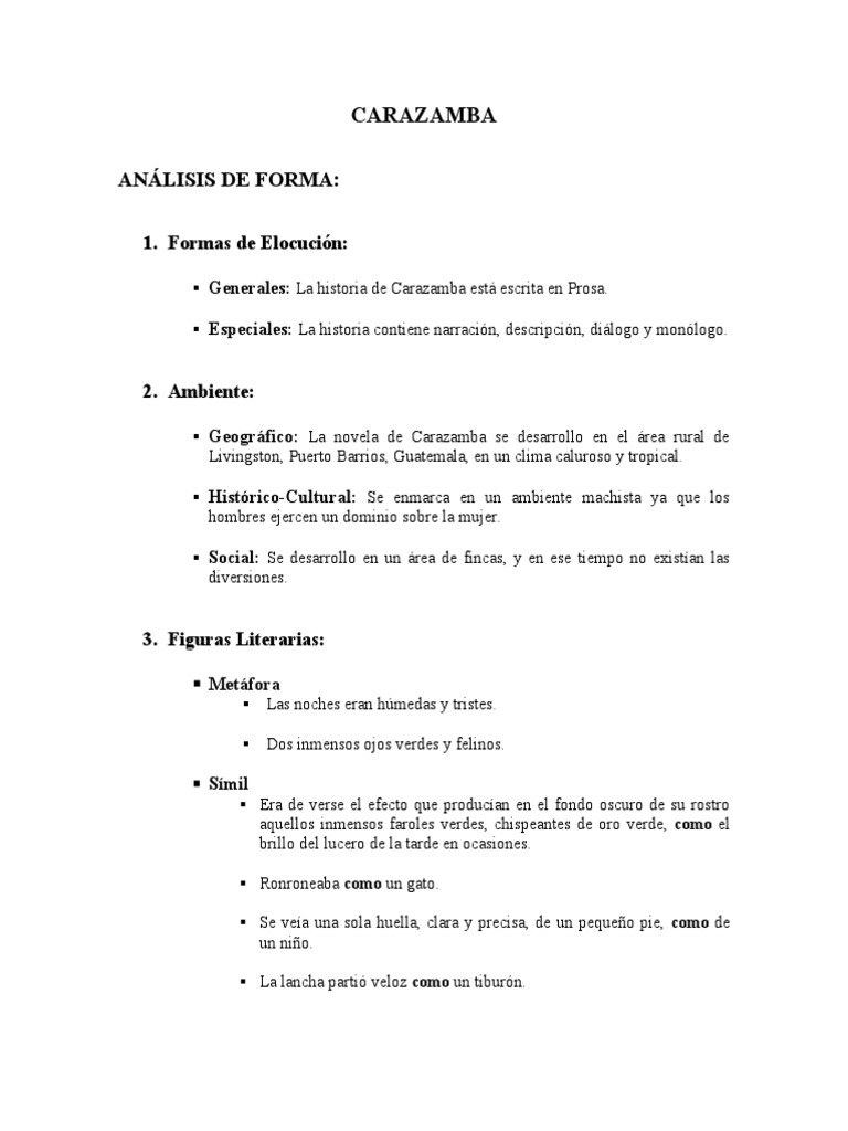 Análisis de Carazamba | PDF