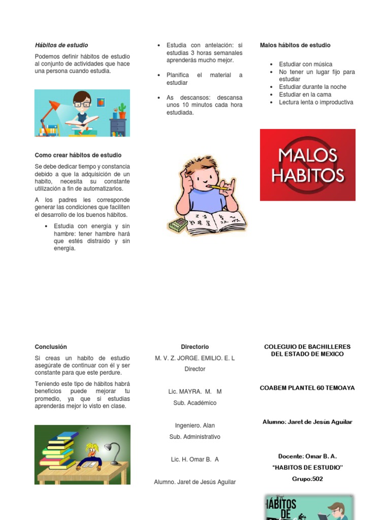 Cobaem Habitos de Estudio | PDF