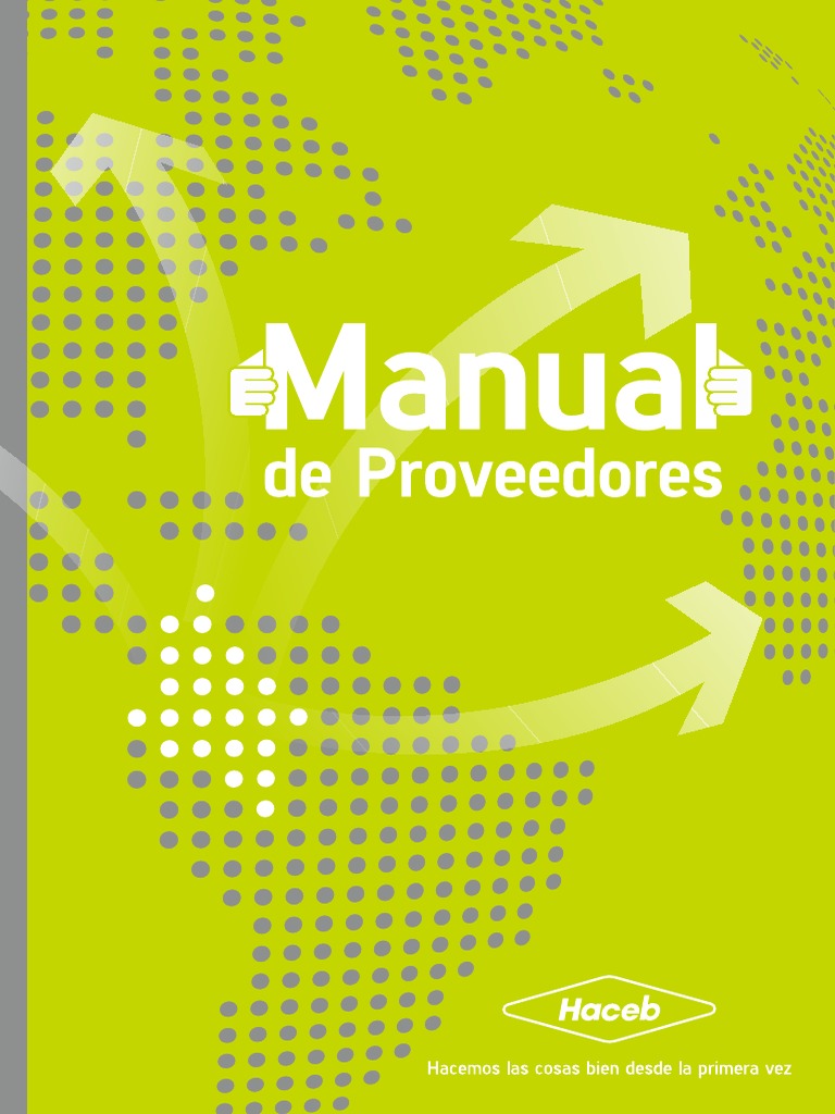 Manual Proveedores Haceb | PDF | Calidad (comercial) | Mercado (economía)