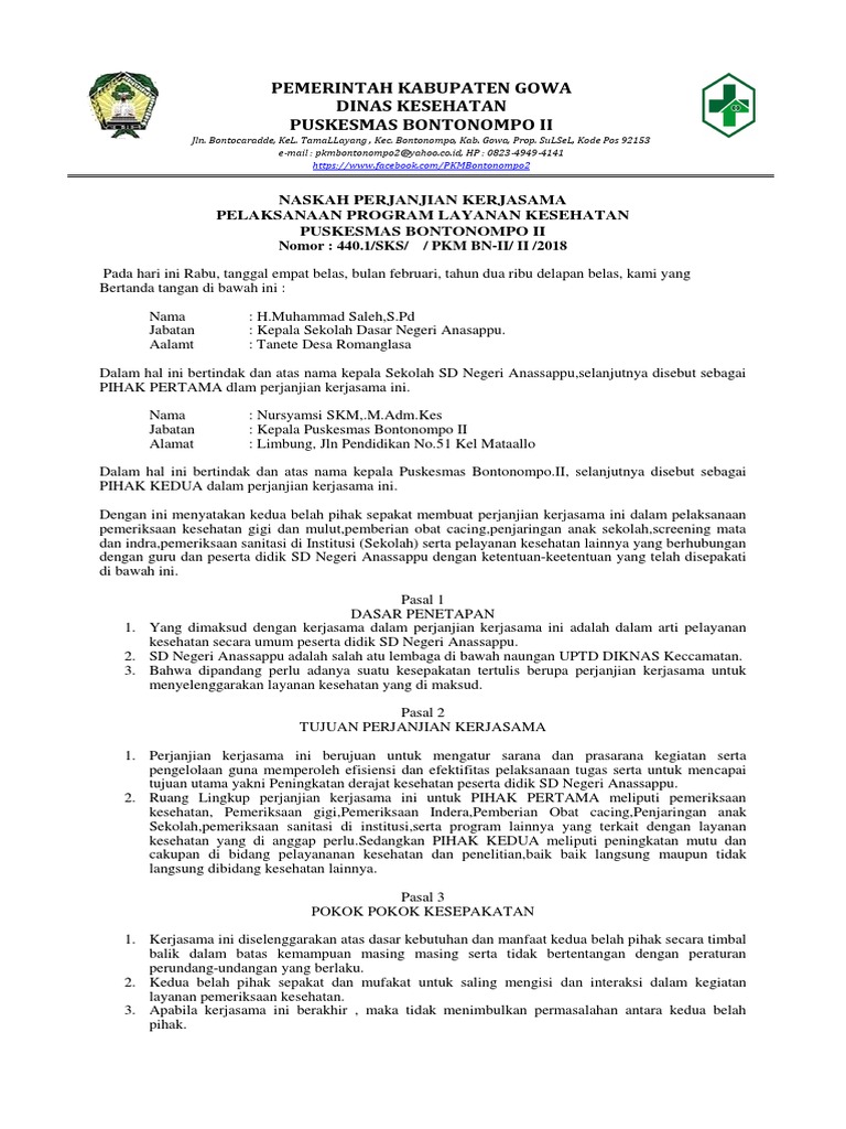 Surat Kerjasama MOU KUA | PDF