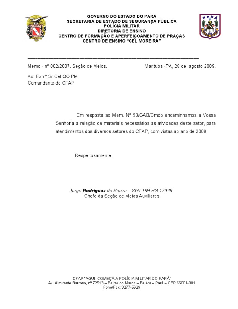 Modelo Memorando | PDF