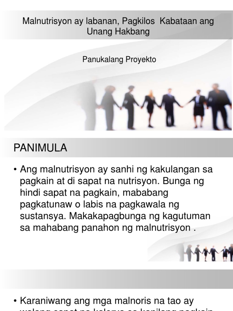 Malnutrisyon Ay Labanan | PDF