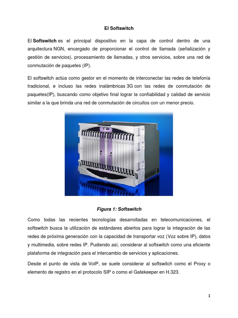 Soft Switch | PDF | Red de computadoras | Telecomunicaciones