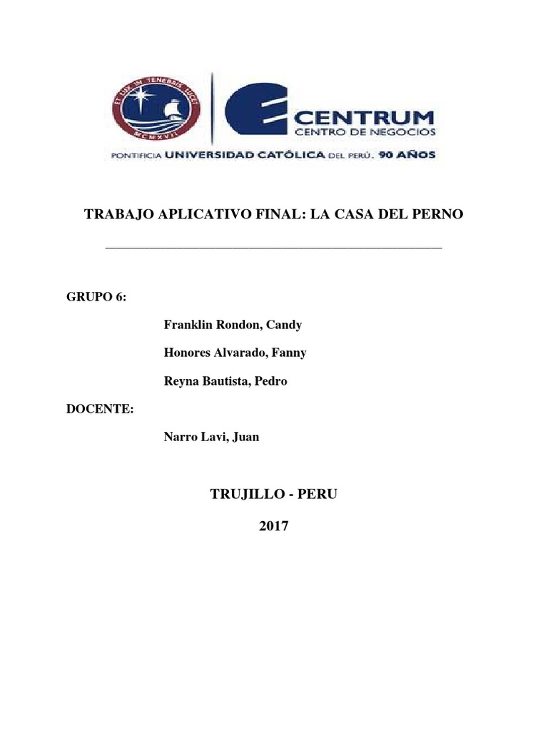 TAF - La Casa Del Perno | PDF | Calidad (comercial) | Hipótesis