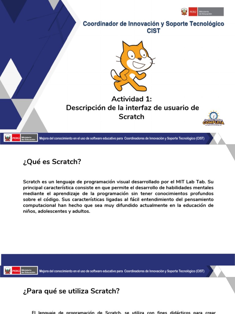 Descripción de La Interfaz de Usuario de Scratch | PDF | Scratch ...