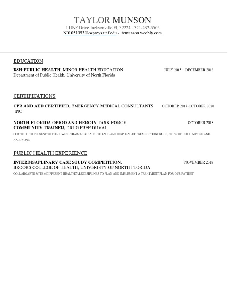 Current Resume | PDF | Social Science | Self-Improvement