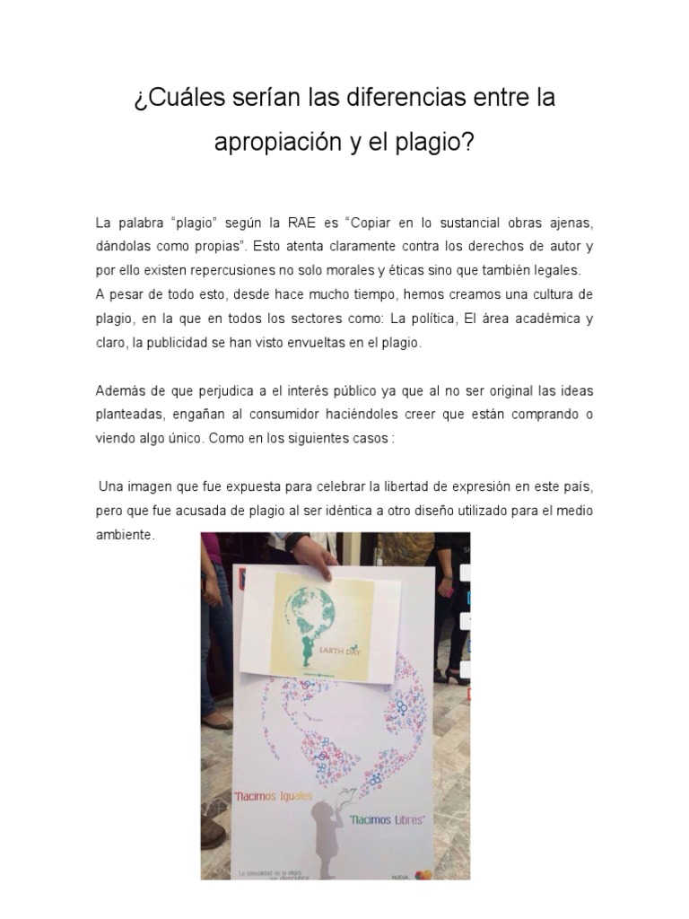 Diferencias entre apropiación y plagio | PDF