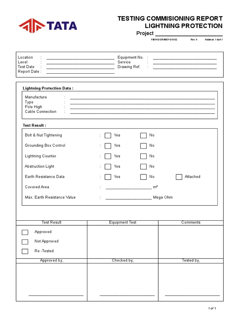 Lightning Protection Test Report | PDF
