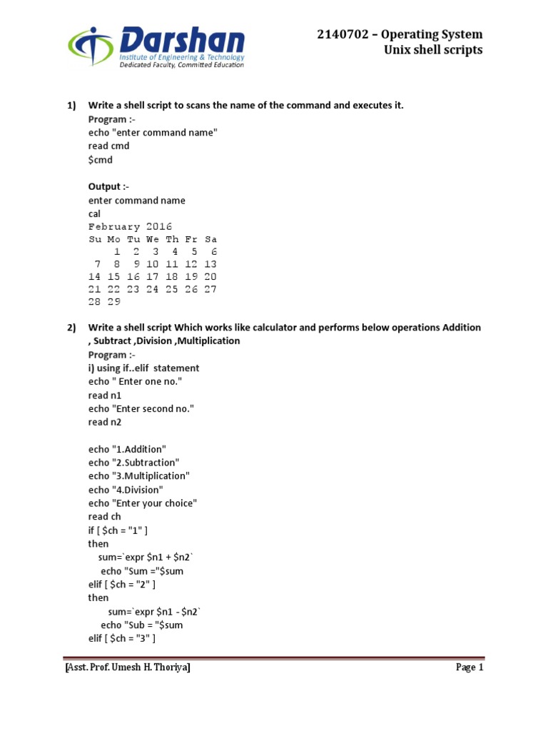 Shell-Script 06042017 050954AM | Download Free PDF | String (Computer Science) | Filename