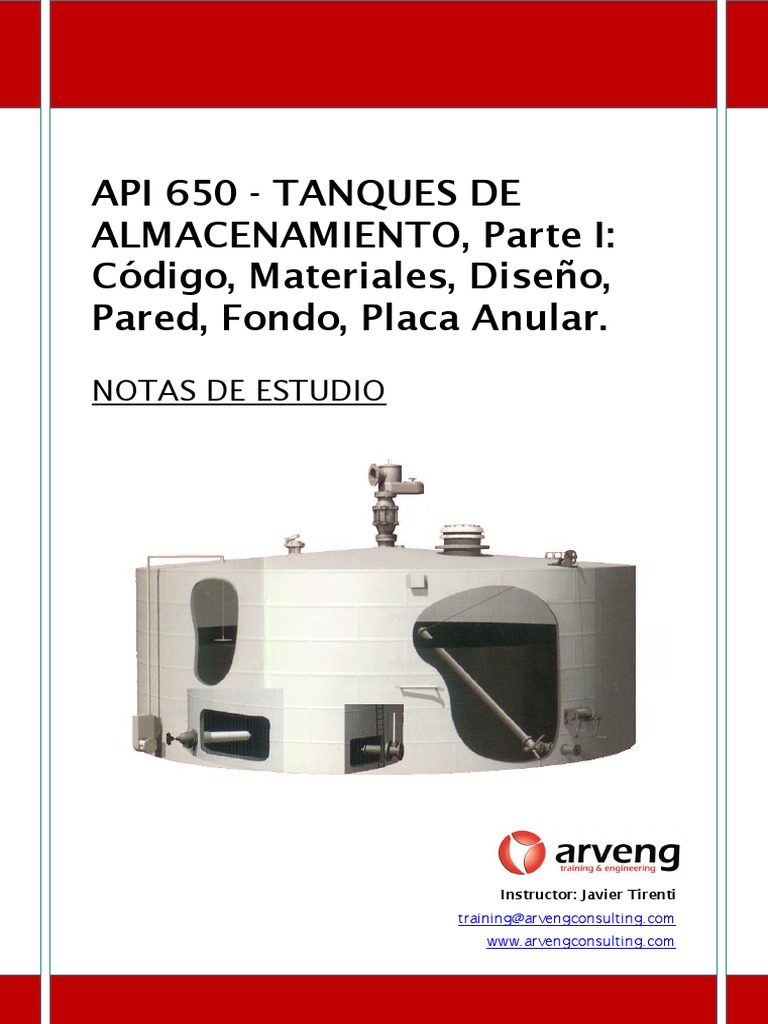 Api 650 PDF | Descargar gratis PDF | Aluminio | Presión