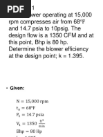 Fan and Blower Calculation Formulas | PDF | Pressure | Horsepower