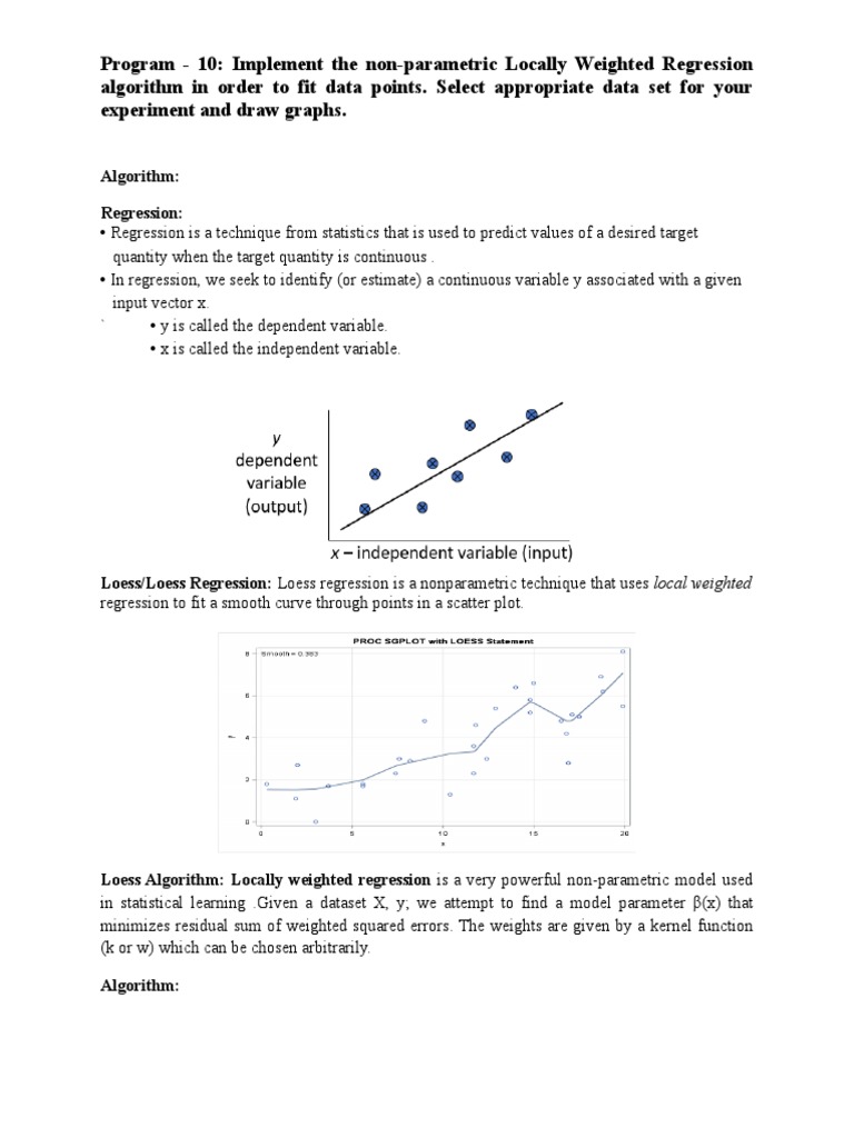 Locally Weighted Regression Implementation | PDF | Teaching Methods ...