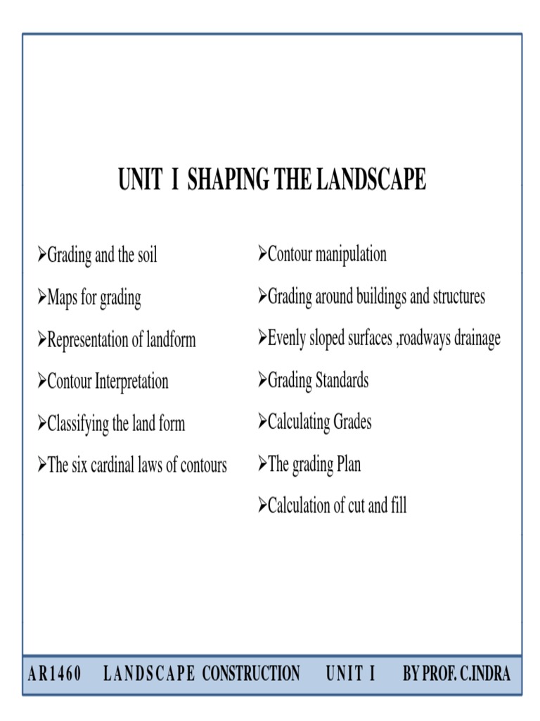 Landscape Construction | PDF | Contour Line | Soil