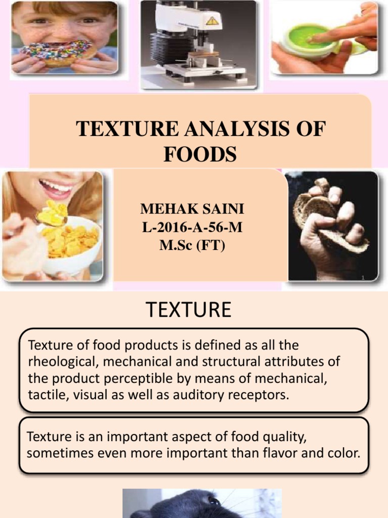 Texture Analysis of Food | PDF | Hardness | Rheology