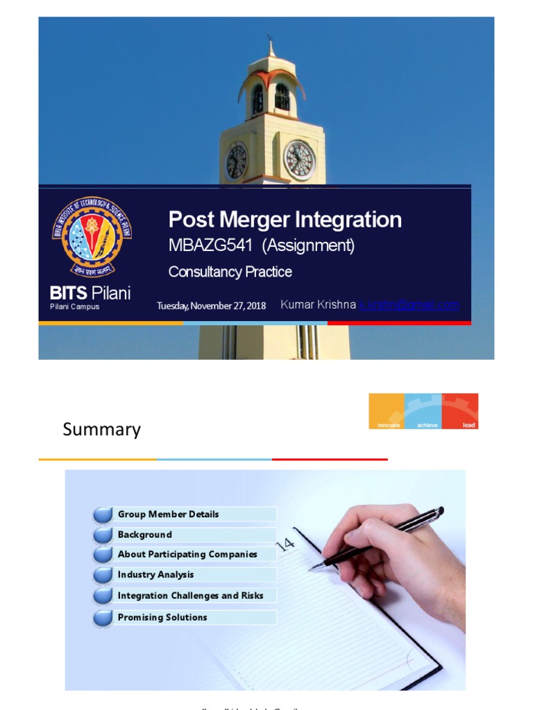 Post Merger Integration Challenges | Download Free PDF | Mergers And ...