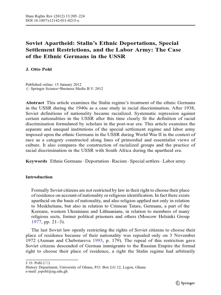 Soviet Apartheid Stalin S Ethnic Deporta PDF | PDF | Race (Human ...