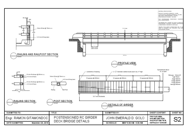 Postensioned Bridge Plate 4 | PDF | Prestressed Concrete | Engineering