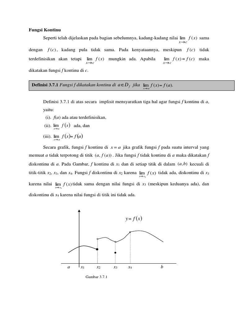 Fungsi Kontinu Dan Integral | PDF