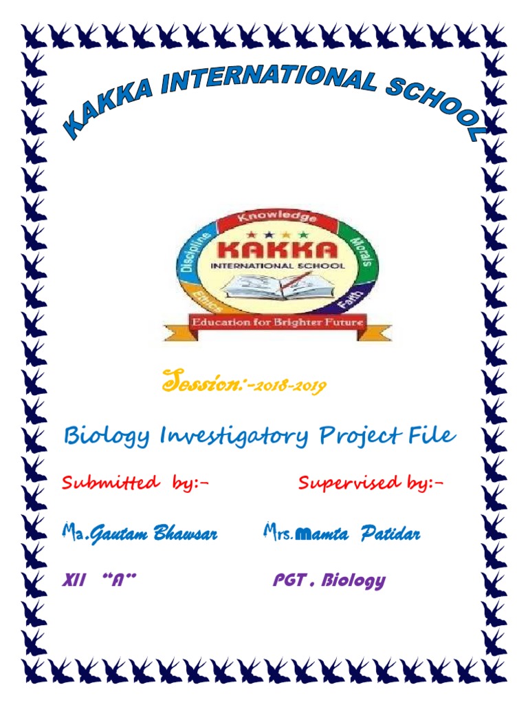Gautam Bhawsar Project For Class 12th Bio | PDF | Antimicrobial ...