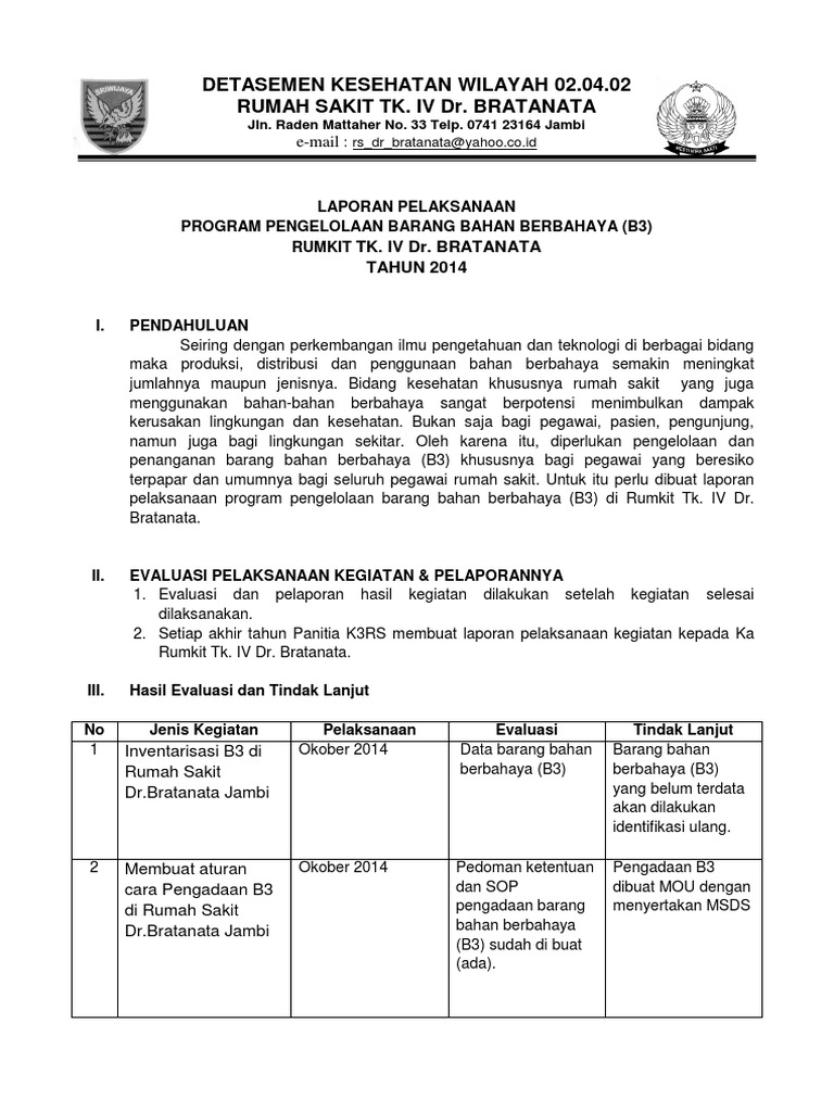 Laporan Pelaksanaan Program b3 | PDF