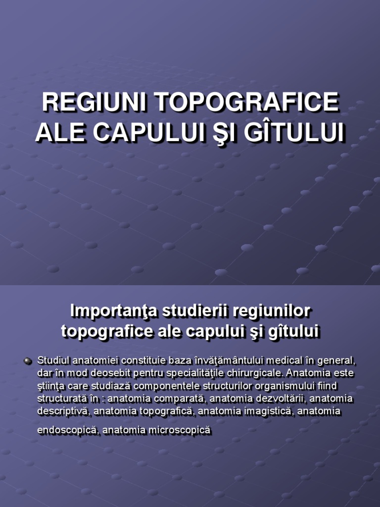 Regiuni Topografice Cap Gat | PDF