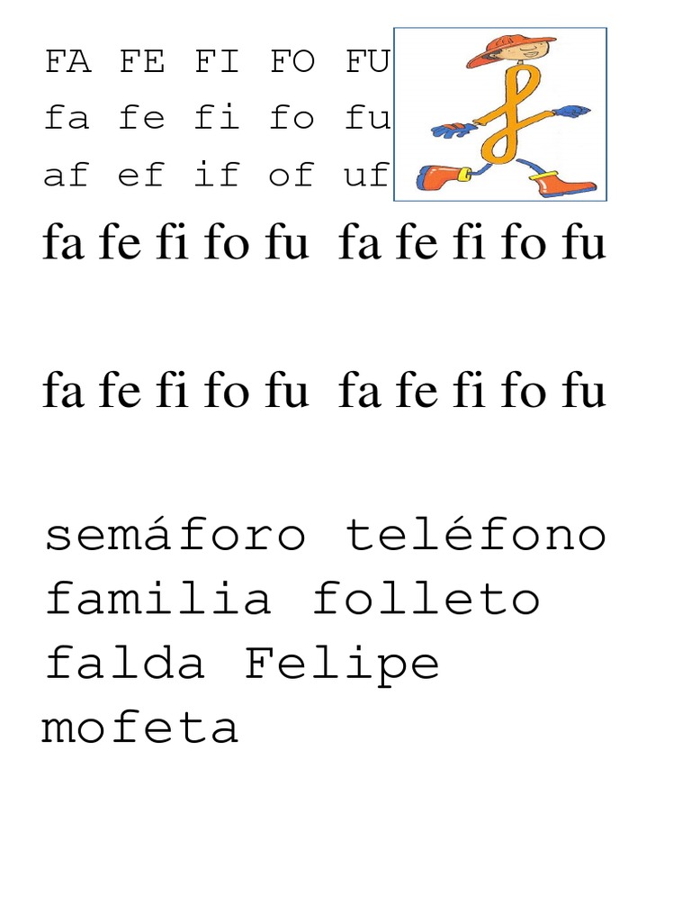 Fa Fe Fi Fo Fu | PDF