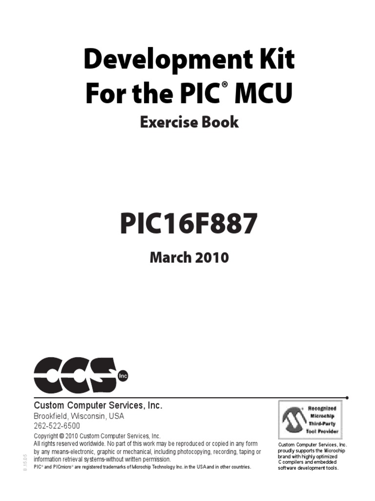 Development Kit For The PIC16F887 Exercise Book | PDF | C (Programming Language) | Electrical ...
