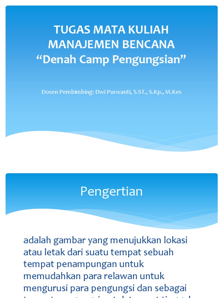 Denah Camp Pengungsian | PDF