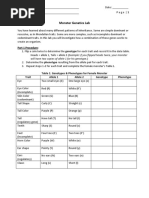 Monster Genetics Lab Worksheet | PDF | Dominance (Genetics) | Genotype