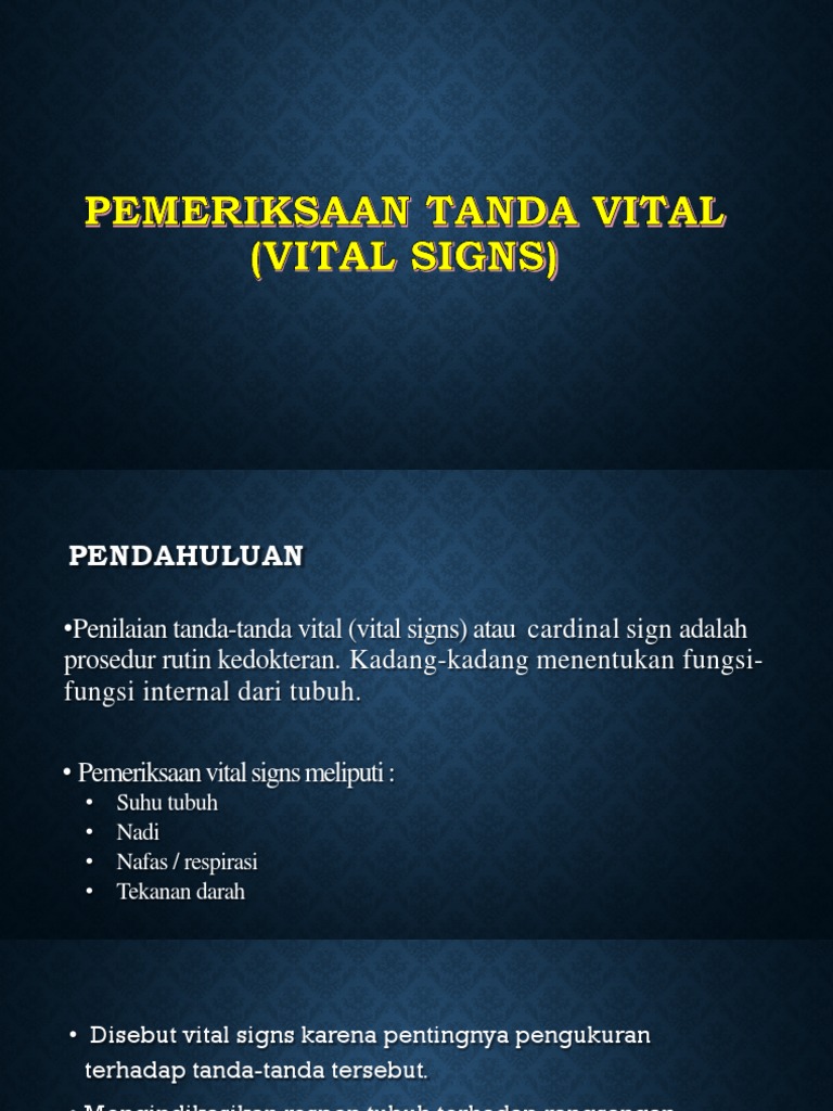 Pemeriksaan Tanda Vital | PDF