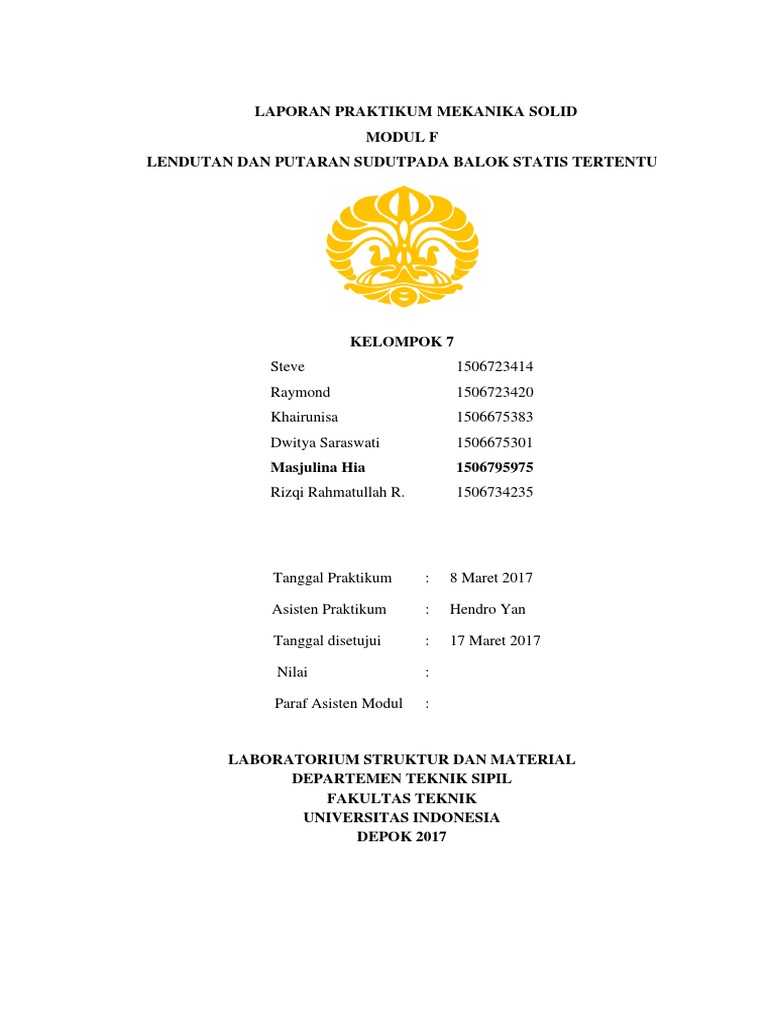 Lendutan dan Putaran Sudut Balok Statik | PDF