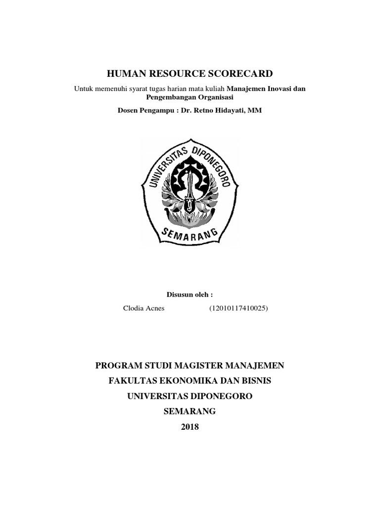 Bab 13 Human Resource Scorecard | PDF