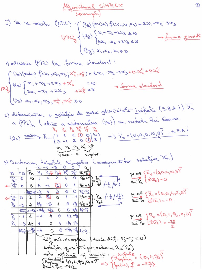 3.0 Algoritmul SIMPLEX (Exemple) PDF | PDF